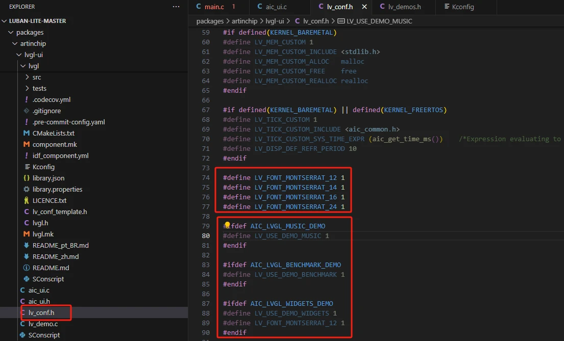 D133昆仑派开发板如何编译lvgl内置Demo - 哔哩哔哩