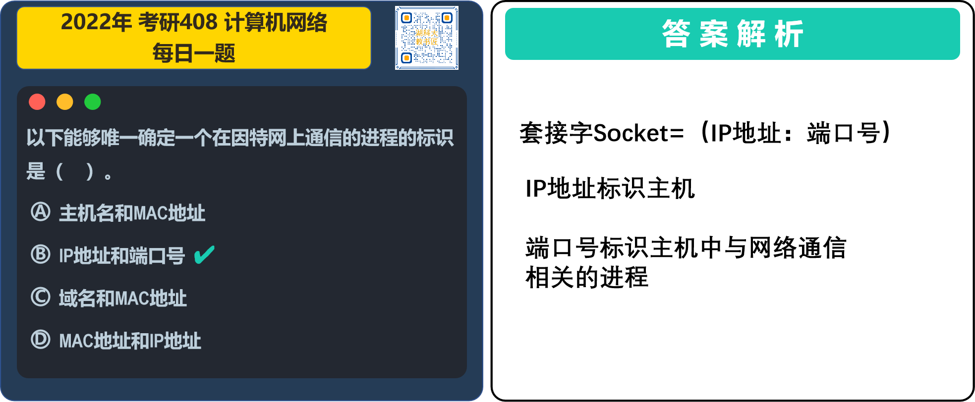 2022年408考研计算机网络每日一题周汇总之1017 1023 哔哩哔哩 