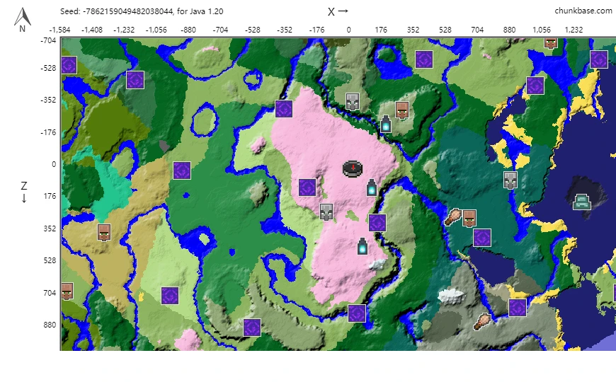 Minecraft：分享几个出生在大型樱花林的种子 - 哔哩哔哩