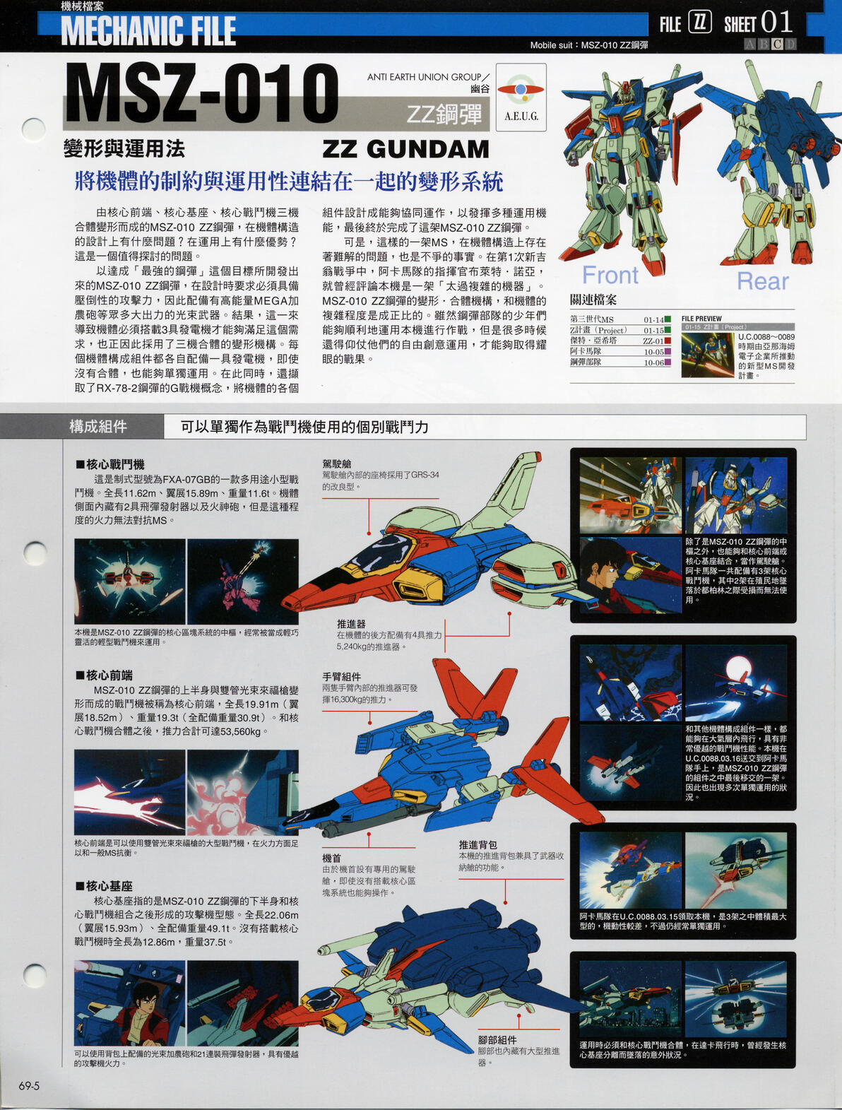 【一曰Acg】高达战记超百科 第69期 RX-139 汉布拉比 亚赞·盖博 繁体中文 - 哔哩哔哩