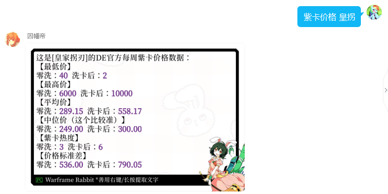 Warframe Rabbit(因幡帝)机器人3.0版使用说明 - 哔哩哔哩