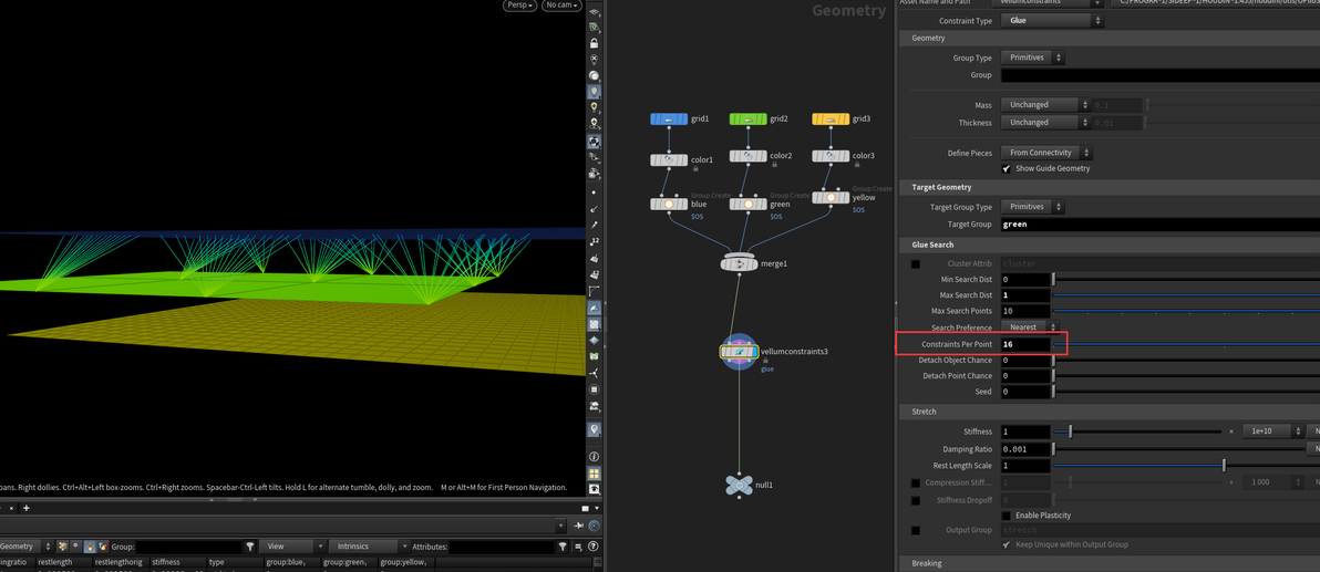 [Houdini]Vellum Constraints——创建新约束 - 哔哩哔哩