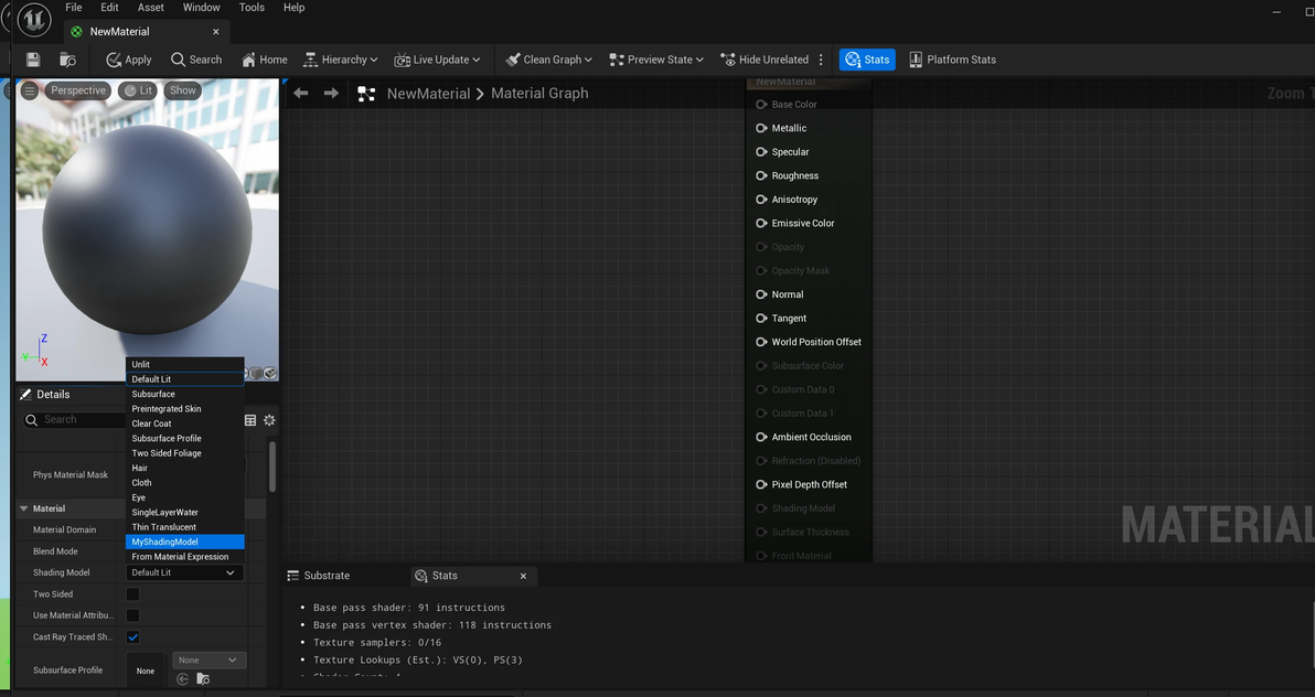 关于UE5添加自定义ShadingModel流程 - 哔哩哔哩