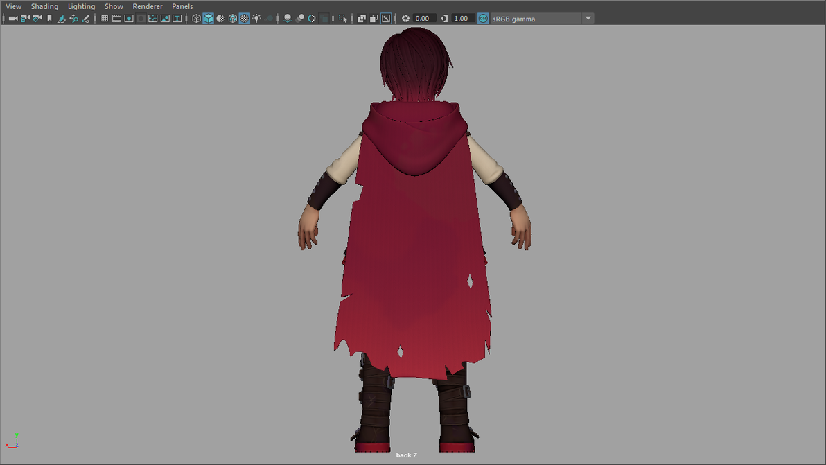 【Maya模型】人物 RWBY RubyRose_Rig（.ma） - 哔哩哔哩