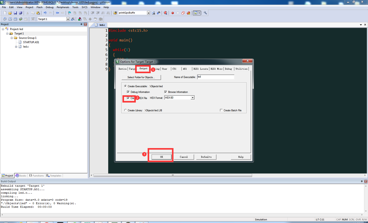 STC15单片机学习日记（8） 新建KEIL工程 - 哔哩哔哩