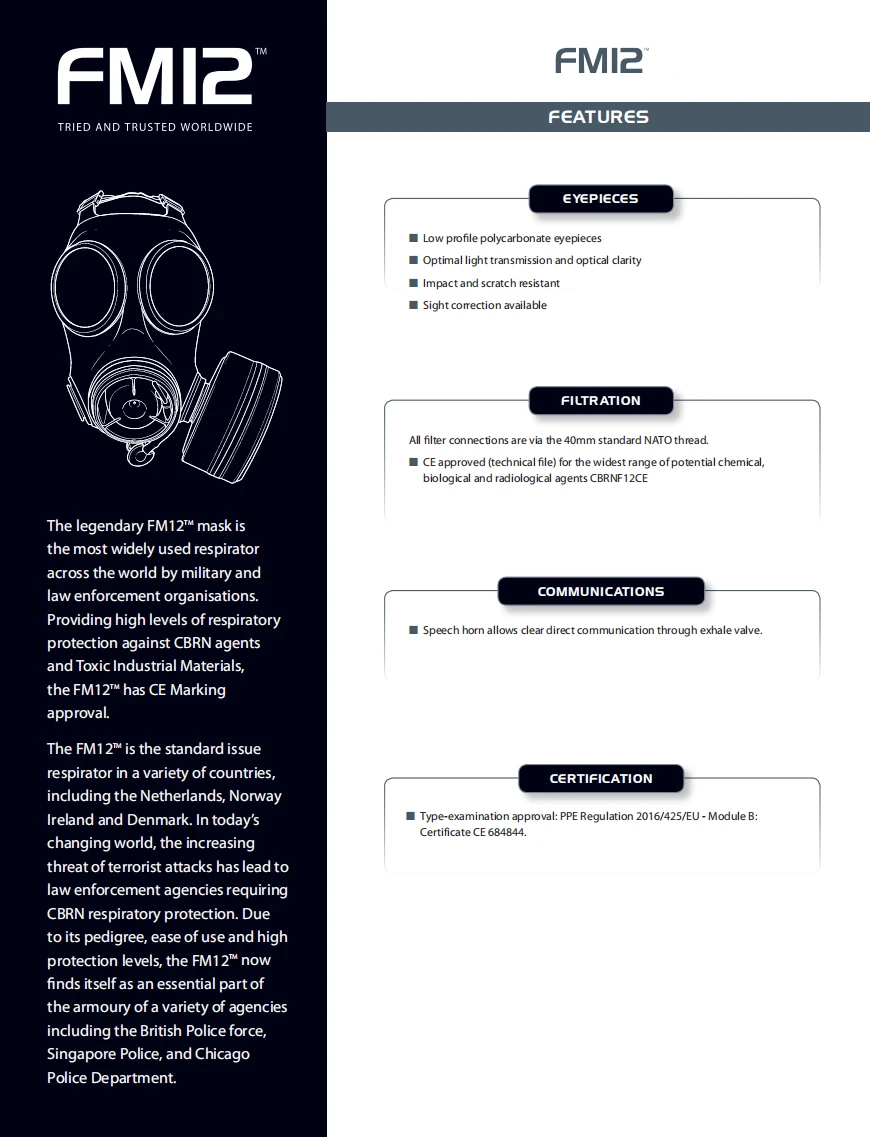 经典再度升级！FM12防毒面具，CBRN FM12 Full Face Mask - 哔哩哔哩