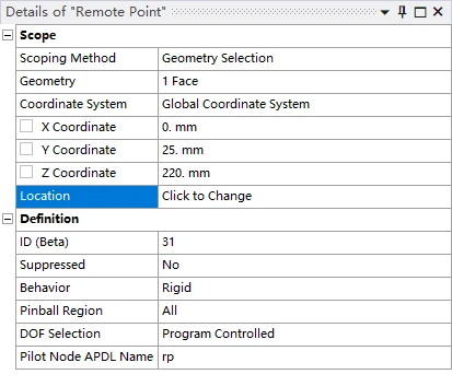 Workbench远程点（Remote Point）的创建及施加载荷 - 哔哩哔哩