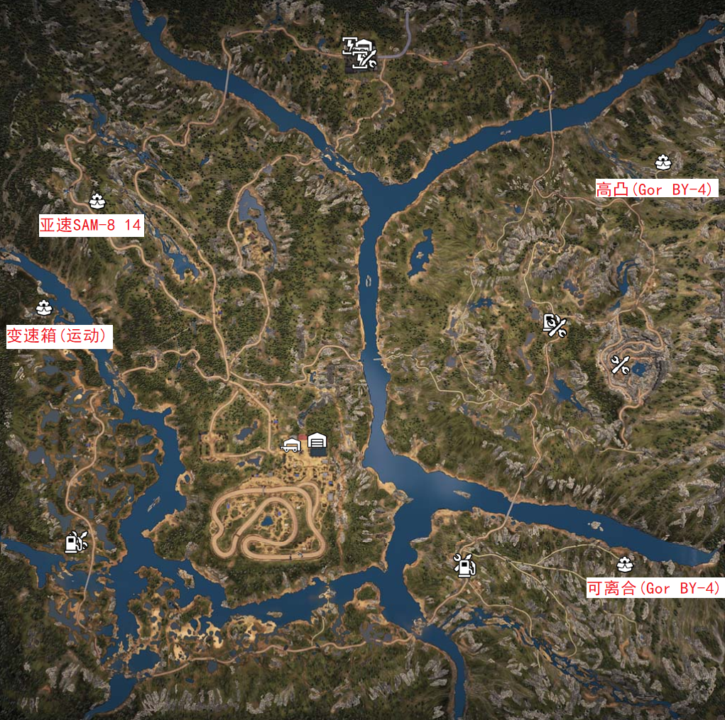 雪地奔驰Snowrunner第七季度(田纳西州)地图及升级件位置 - 哔哩哔哩