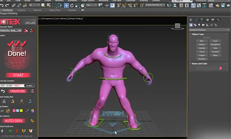 【3D MAX插件】快速绑定人物模型，让你的3D制作更加易上手！ - 哔哩哔哩