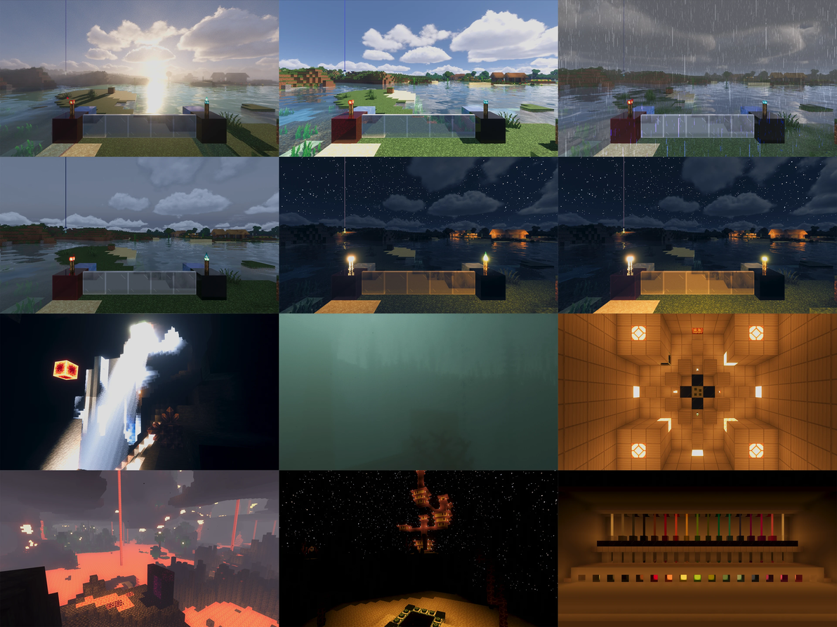 Iris加载器下《我的世界》80款光影的效果测试图 - 哔哩哔哩