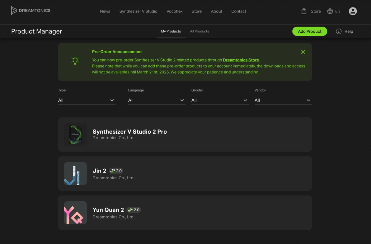 Dreamtonics 宣布推出歌声合成与人声制作软件 Synthesizer V Studio 2 Pro - 哔哩哔哩