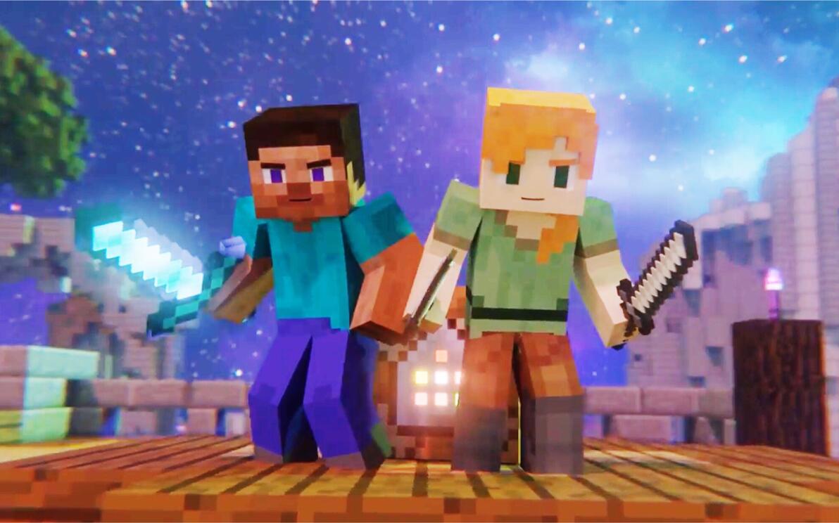 【Minecraft/BPS/Steve&Alex】我的世界动画壁纸大展览（第一部） - 哔哩哔哩
