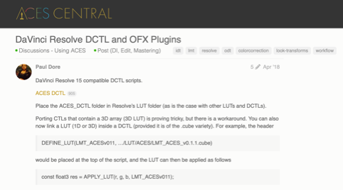 追根溯源，使用DCTL再现ACES的工作流程 - 哔哩哔哩
