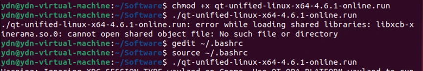 虚拟机Ubuntu22.04自动和手动安装qt可视化平台的方法以及常见问题的处理，使用gean4前 - 哔哩哔哩