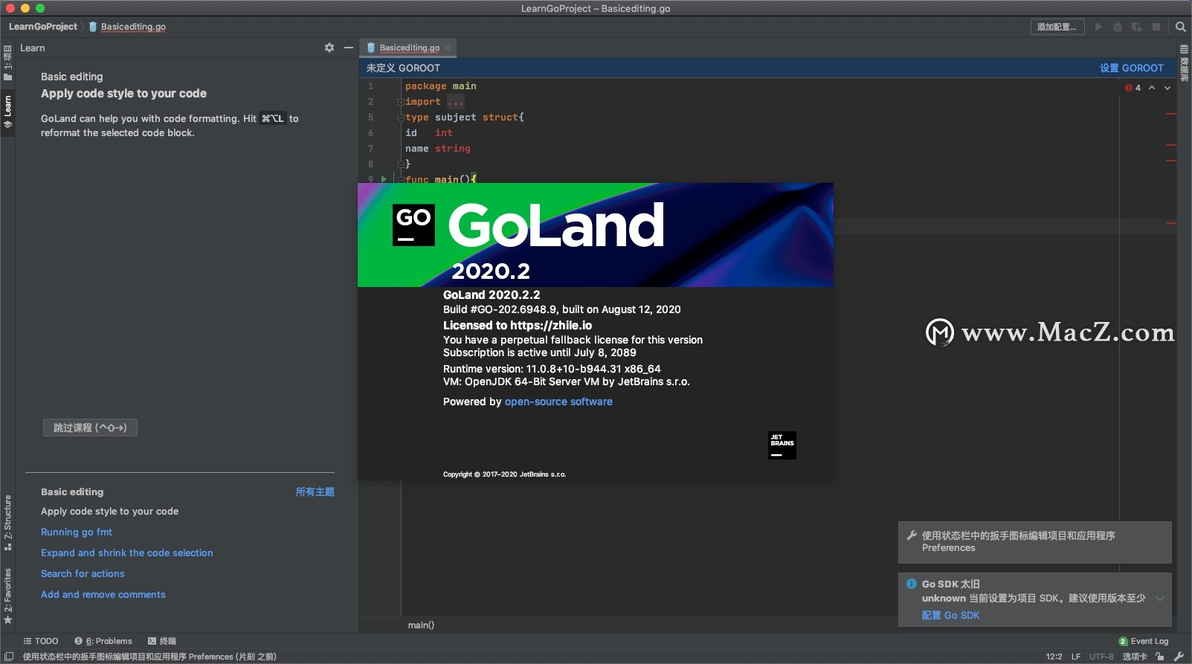 JetBrains GoLand 2020 for Mac(GO语言编程工具)v2020.2.2 中文激活版 - 哔哩哔哩