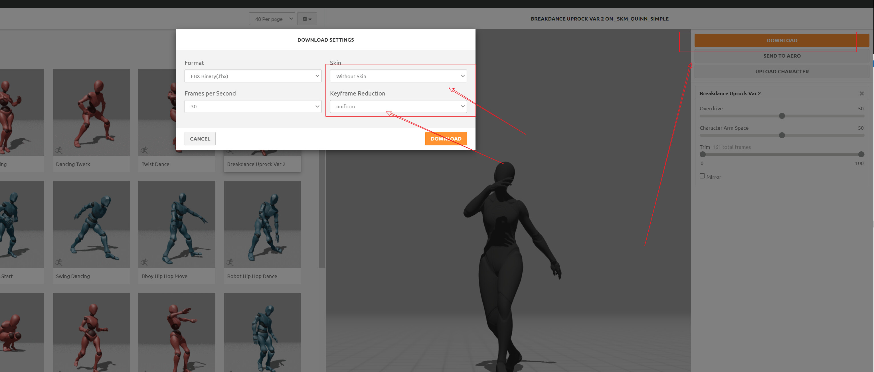 mixamo动画白嫖并成功导入UE5，mixamo_converter使用的方法 - 哔哩哔哩