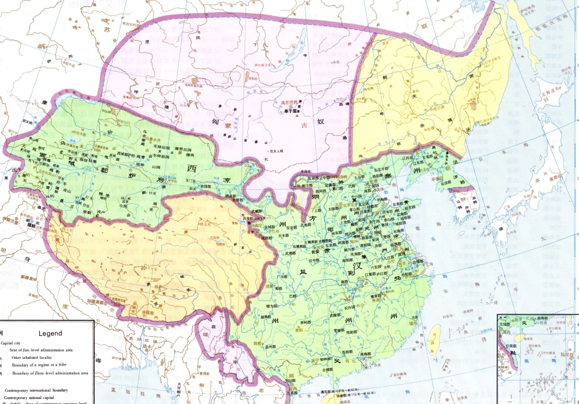 看秦汉地图，理解河西走廊的历史意义-20230623 - 哔哩哔哩