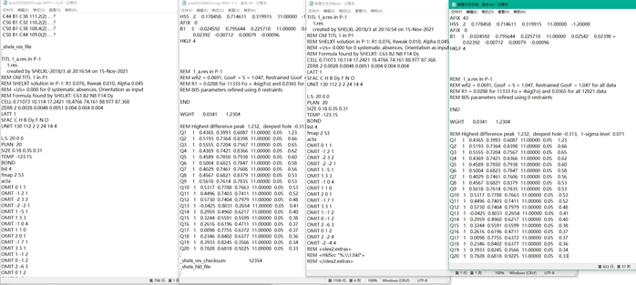提取CIF中的hkl和res文件 - 哔哩哔哩