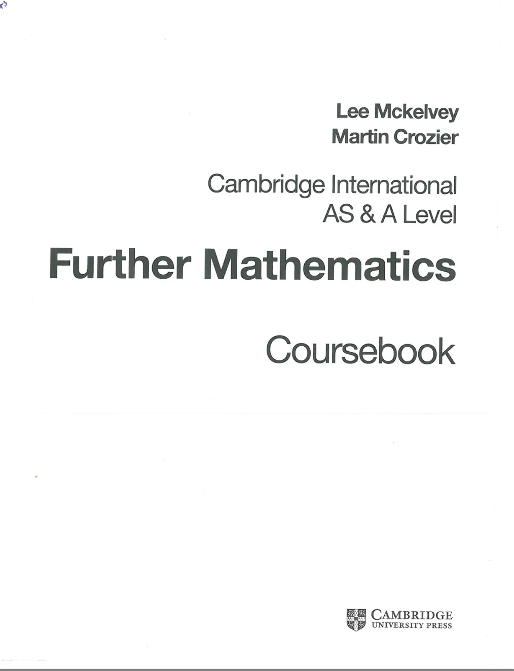 Cambridge As And A Level Mathematics Further 9231 进阶数学 哔哩哔哩