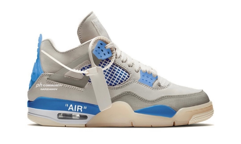 新配色曝光！全新 Off-White x Air Jordan 4 你觉得如何？ - 哔哩哔哩