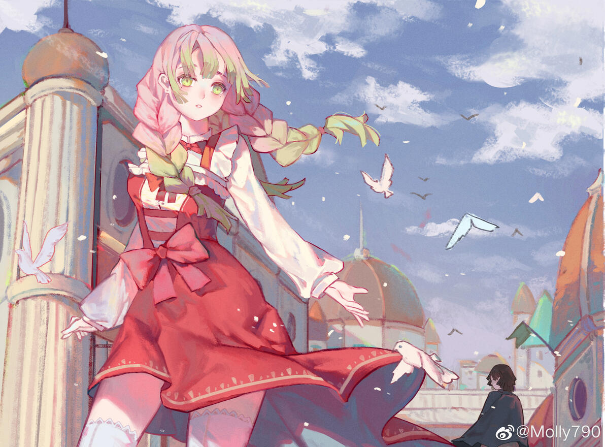 【鬼灭之刃】进来三连！甘露寺蜜璃100张高质量美图、壁纸、风景图合集#307（收藏向） - 哔哩哔哩