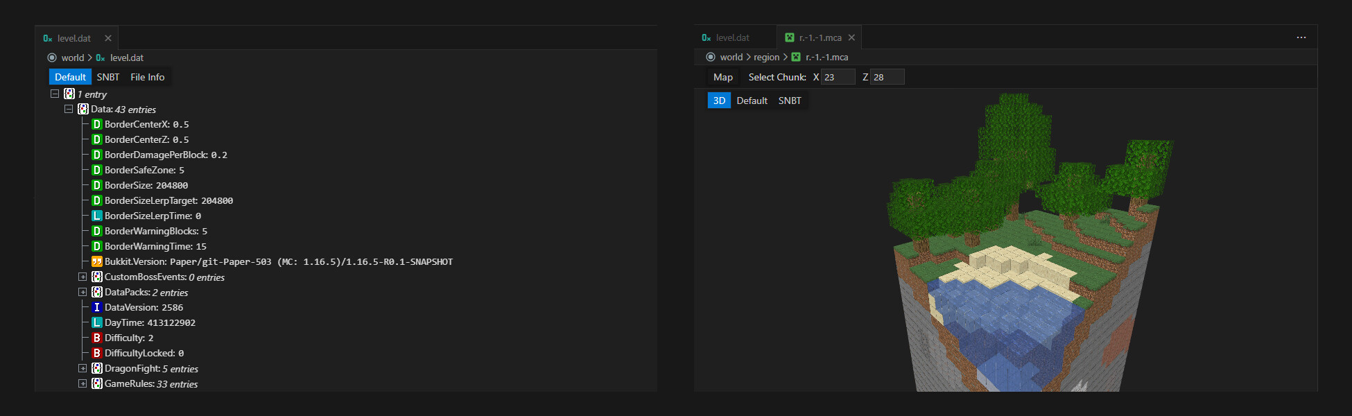 使用 VSCode 查看和编辑 Minecraft 存档的 NBT 数据 - 哔哩哔哩