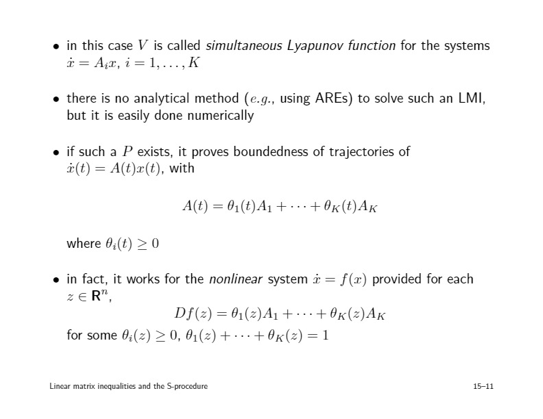 Linear Matrix Inequalities And The S Procedure 线性矩阵不等式和s 引理 哔哩哔哩