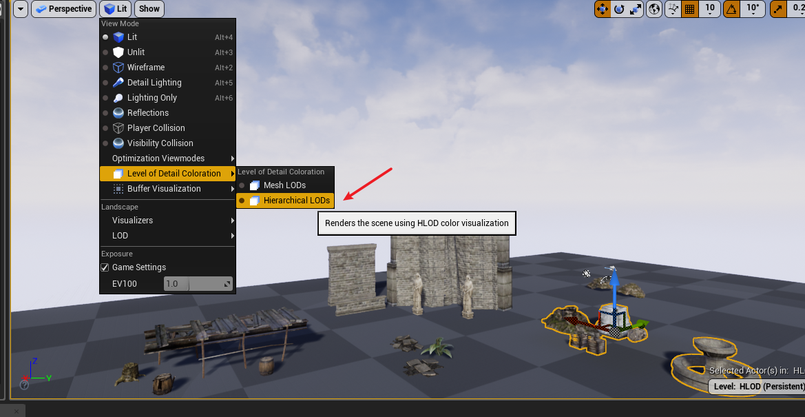 【UE4】HLOD和代理模型、实例化静态模型 - 哔哩哔哩