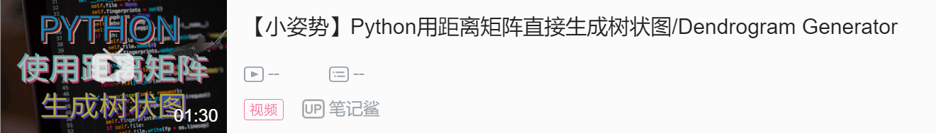 Python生成树状图python用距离矩阵直接生成树状图dendrogram Csdn博客