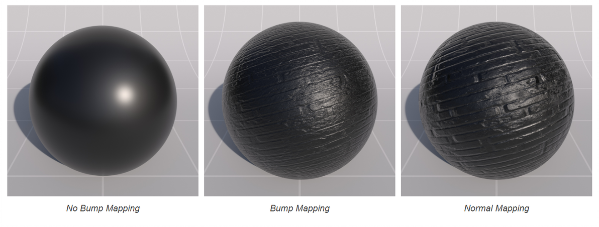 探究三维设计软件三大贴图Bump、Normal、Displacement的本质与区别-以C4D RS为例 - 哔哩哔哩