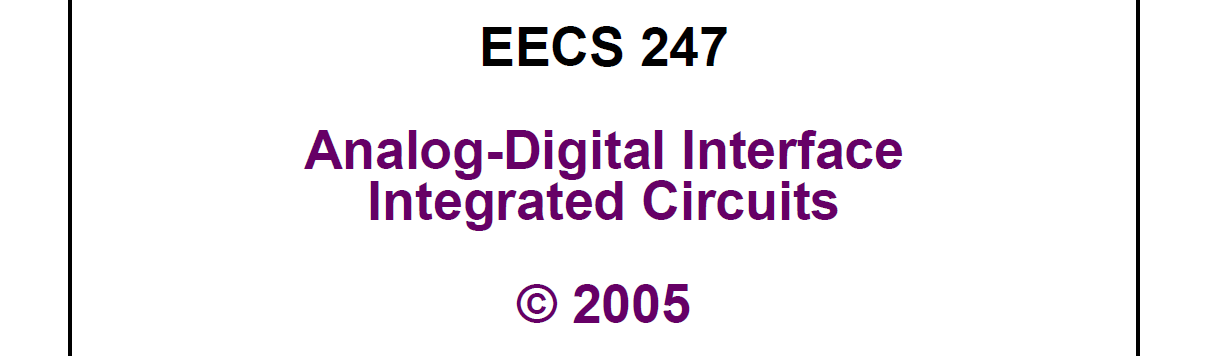 Berkeley IC课程EE247讲义分享 - 哔哩哔哩