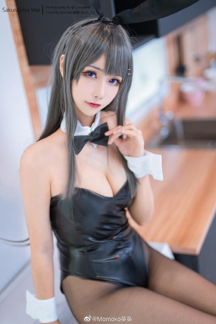 【COS正片】青春猪头少年不会梦到兔女郎学姐 樱岛麻衣cos Momoko葵葵 - 哔哩哔哩