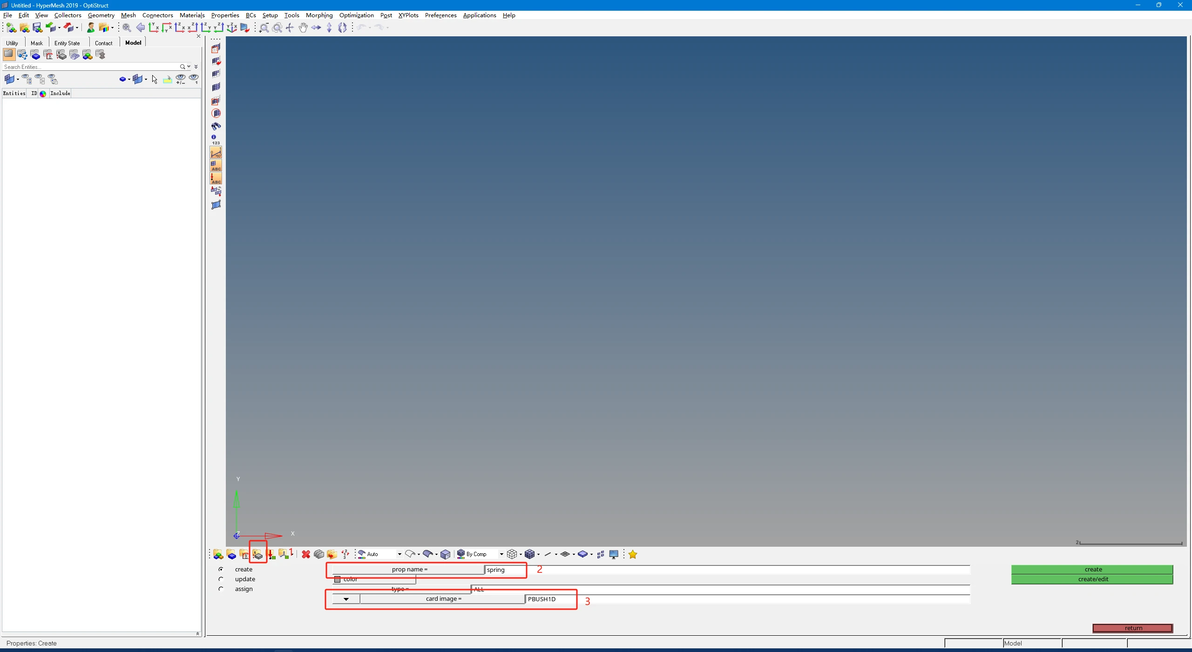 Hypermesh/Optistruct线性弹簧、非线性弹簧建模 - 哔哩哔哩