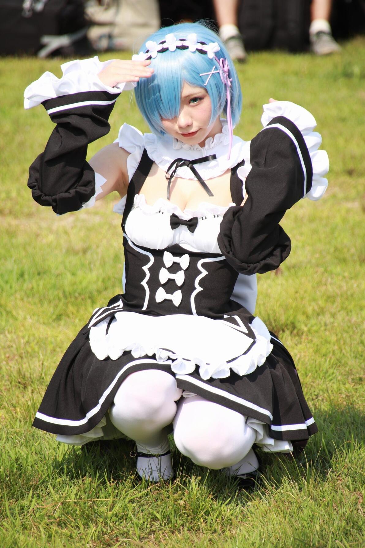 COSPLAY | 日本C96 美少女coser enako蕾姆COS图集，这也太nice了吧！ - 哔哩哔哩