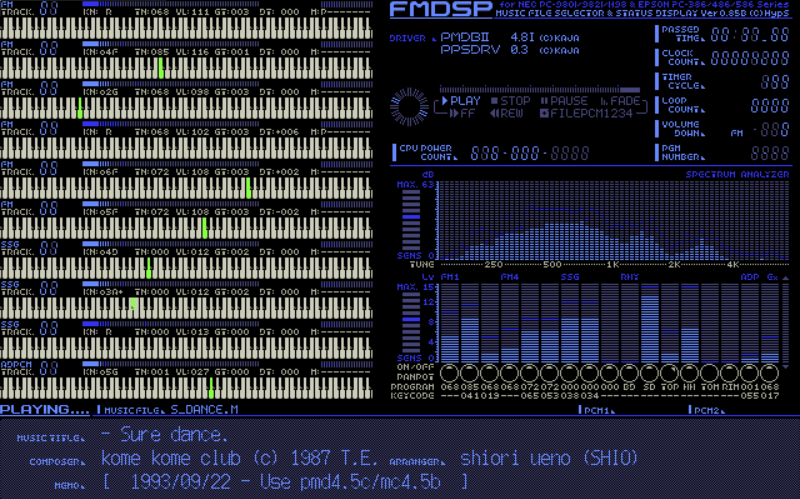 【杂谈】PC-98 PMD芯片音乐科普 & 播放器测评 - 哔哩哔哩
