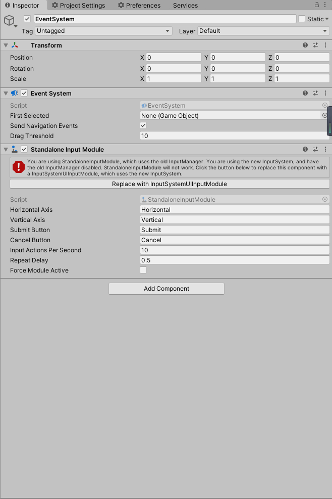 Unity知识记录--Input System（6）--关于UI各种响应失效的问题 - 哔哩哔哩