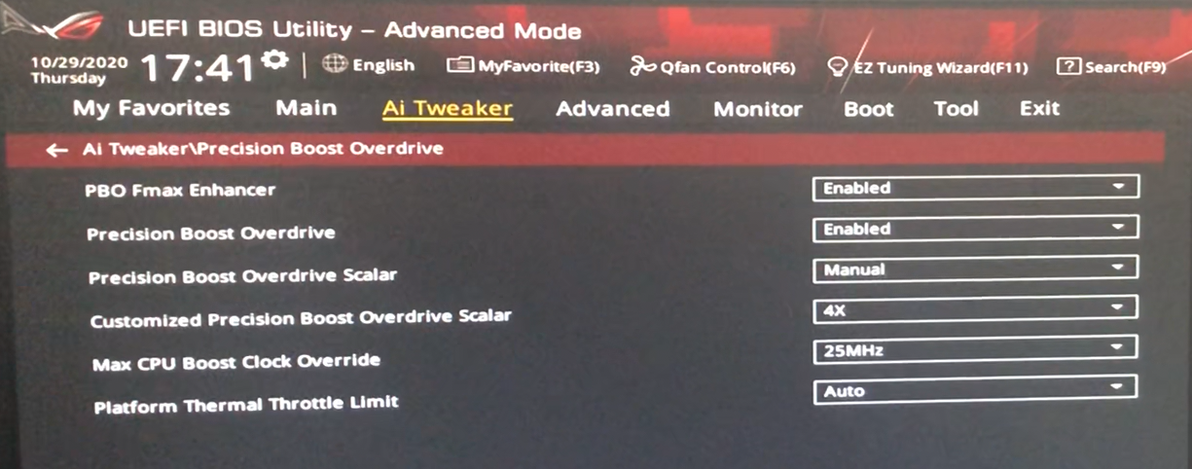华硕X570 PBO Fmax Enhancer简单评测 - 哔哩哔哩