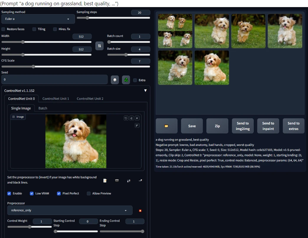 无需Lora炼丹也能保持同一人物？ControlNet新功能Refrence Only测评 - 哔哩哔哩