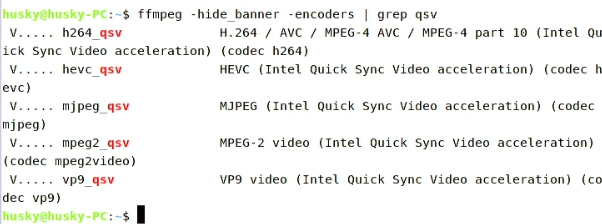 Linux下ffmpeg命令行调用intel核显进行视频编码 - 哔哩哔哩