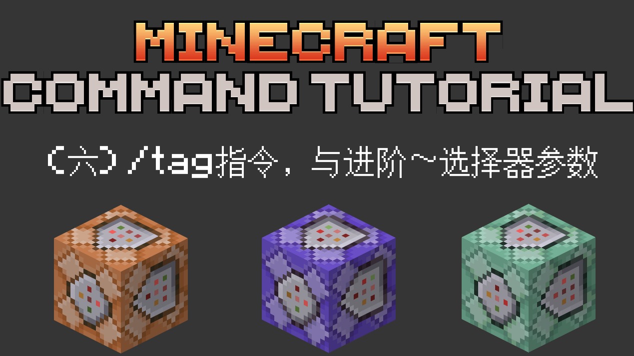 MC命令教程“真”从零开始 (六) /tag指令，与进阶选择器参数 - 哔哩哔哩