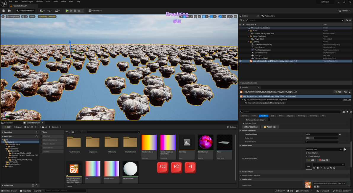 学习笔记3.23 （创建Houdini HDA工具并导入到UE5中使用 - 哔哩哔哩