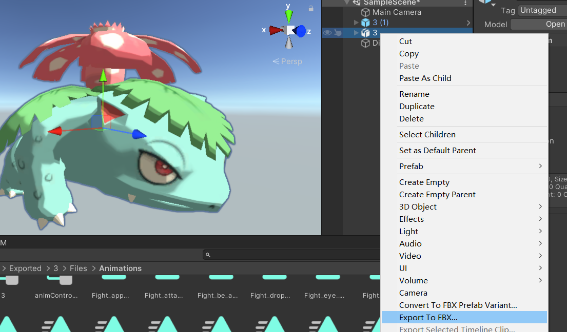 [教程]如何将前七世代宝可梦模型及动画导入Unity/UE4 - 哔哩哔哩