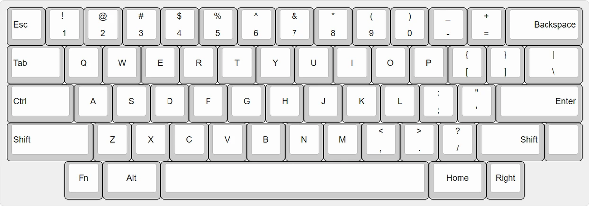 HHKB配列应与标准60%结合使用 - 哔哩哔哩