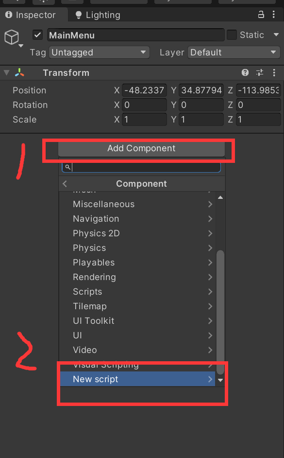 UNITY游戏菜单制作（简易） - 哔哩哔哩