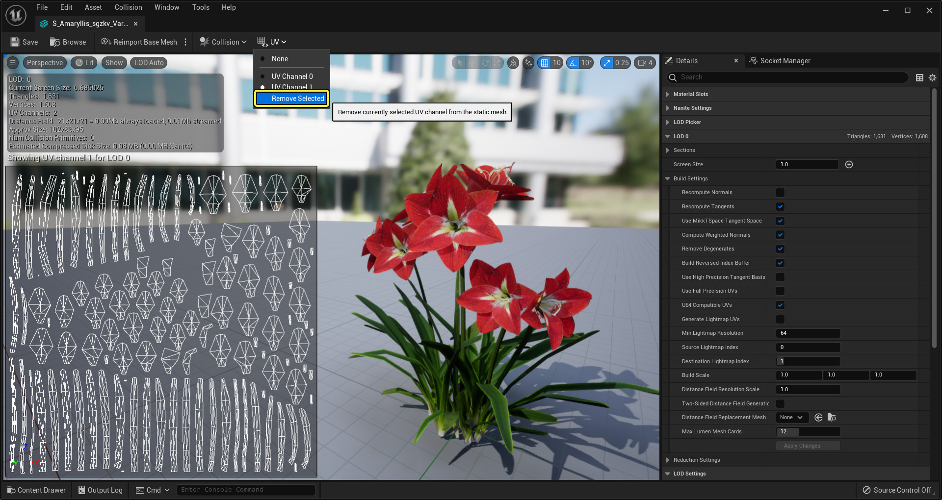 UE5管理内容-将UV通道用于静态网格体 - 哔哩哔哩