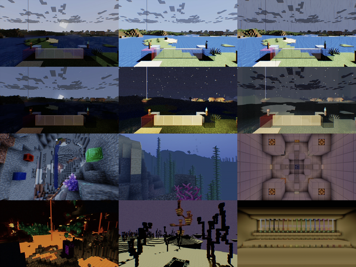 Iris加载器下《我的世界》80款光影的效果测试图 - 哔哩哔哩