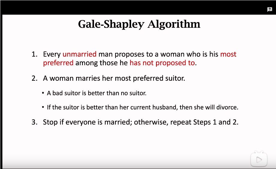 Gale-Shapley算法 寻找稳定婚配 python实现 - 哔哩哔哩