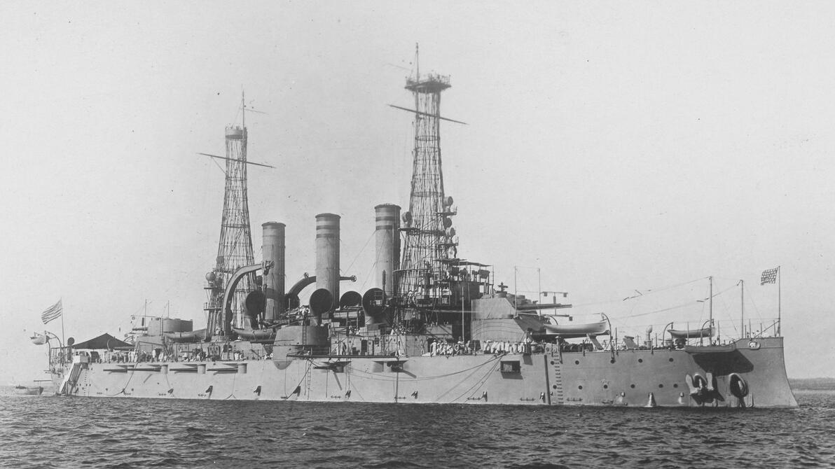 【美国战列舰图片极简史-下】从BB-1印第安纳到BB-71路易斯安那 - 哔哩哔哩