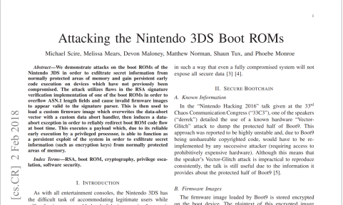 Nintendo 3DS BootROM漏洞分析 - 哔哩哔哩