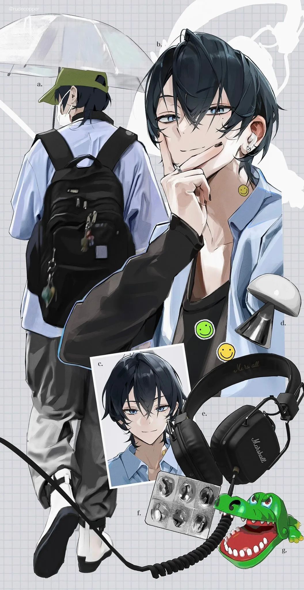 韩国插画师 KEKI 关于唯美的少年主题的人物插画作品 - 哔哩哔哩